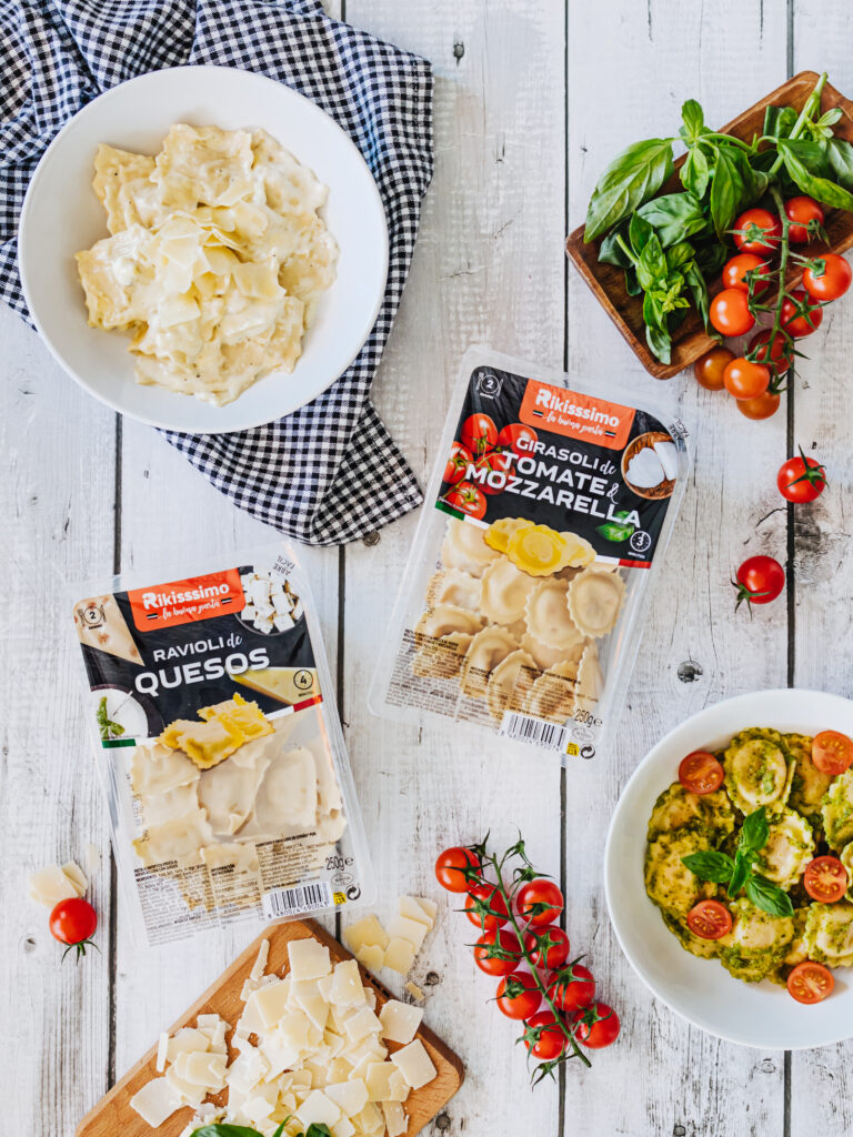 Rikisssimo_Ravioli de queso+Girasoli de tomate con mozzarella_1 - Euromadi